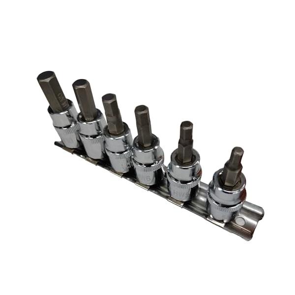 メーカー：エービス/Aebs商品名：ヘックスソケットセットJAN：4573125837210サイズ：H4.5.6.7.8.10mm材質：クロームバナジウム鋼DIY・工具・ガーデン/作業工具/駆動工具/レンチ/ソケットレンチ