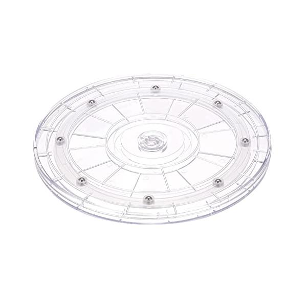 Ambertech  設置機器の向きを軽い力で変わ　テレビ・パソコン回転台 　ノートパソコン回転台 　360度　茶器果物置きターンテーブル　パーティー ケーキ 回転台　 調味料スタンド　小物整理　見やすい角度に簡単に方向転換 12インチ(直...