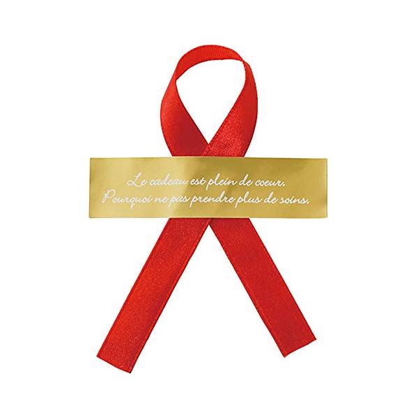 シールサイズ:幅60*高さ15mm全体サイズ:W60*H80mm仕様:サテンリボン付素材:ホイル紙デザイン中の欧文訳:Le cadeau est plein de coeur.贈り物には真心がつまっています。デザイン中の欧文訳:Pourqu...