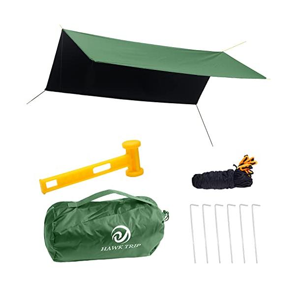 * 製品仕様 「サーズ」：300cｍ＊300cｍ　* 防水仕様 防水オックスフォードの生地を採用して、高耐水の効果があります。タープ本体の縫い目もしっかりと縫製されており、結構な雨でも対応できるので心配がありません。* 遮光遮熱 黒ゴムのコ...