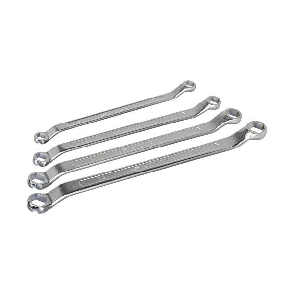 製品型番:M274セット内容:M27-8H、10H、12H、14H六角は左右対称に15度の角度をつけているので十二角めがねレンチと同等(30度の振れ角で回転)の作業が可能です。柄部は立ち上がり角度を45度*10度とし、力がかけやすく握りよい...