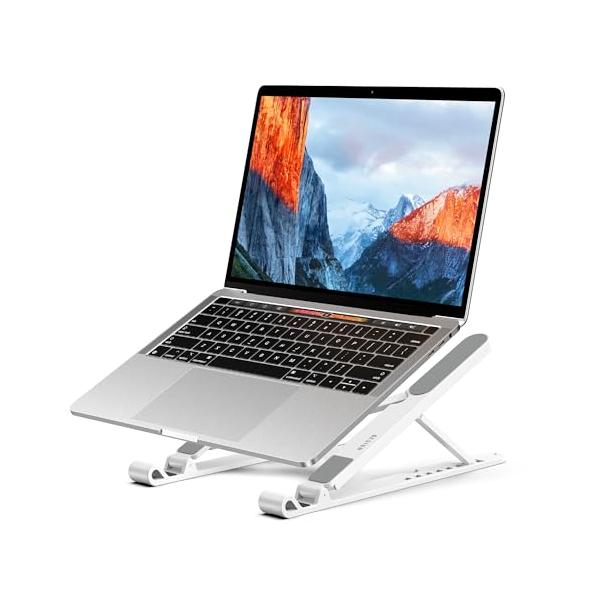 BESIGN LS01 Pro エルゴノミクスノートパソコンスタンド ポータブル 調節可能 ノートパソコンホルダ 10*15.6インチのノートパソコンに対応 (ホワイト)8つの調整可能な角度：首と肩の痛みから守るために、読みやすく快適な人間...