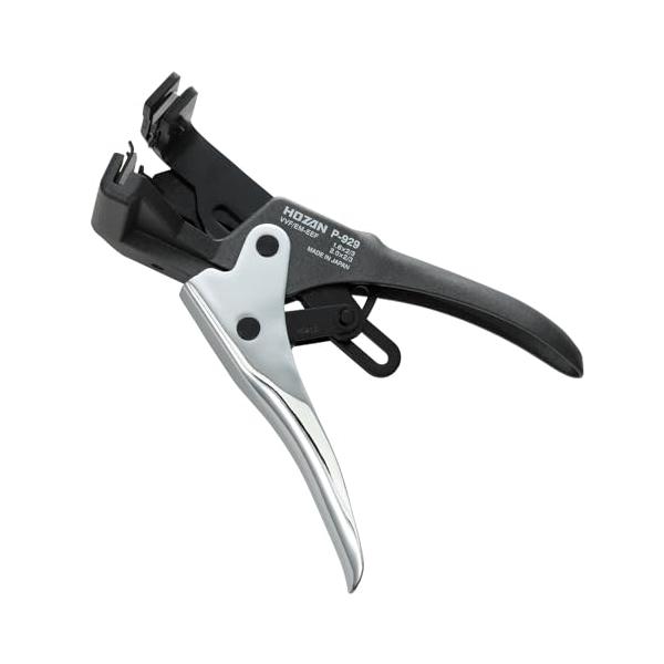 ワンアクションで被覆のカットから剥ぎ取りまでが可能なVVFストリッパー。刃が切り込む深さを5段階で調節できます。数字が大きくなるにつれて刃の食い込みが深くなります。4種のケーブルストリップに対応します。電工試験の被覆剥きを時間短縮。作業性を...