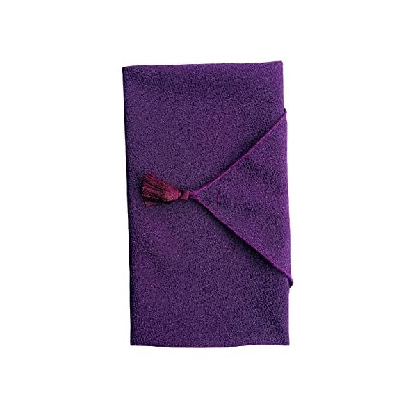 素材 ポリエステル100％(ちりめん)　タッセル飾り：レーヨン　＊洗濯可 サイズ 約34c*34c 風呂敷タイプのふくさは、使用後コンパクトに収納できるので、荷物になりません。慶事には暖色形、弔事には寒色系の袱紗を利用するのが一般的です。紫...