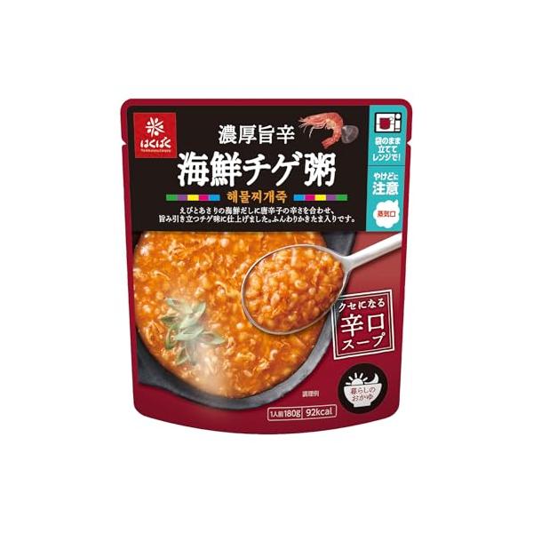 原材料:鶏卵 国産 、海鮮チゲ風味調味料 貝エキスパウダー、沖アミ・エビ抽出エキスパウダー、砂糖、デキストリン、ガーリックパウダー、その他 、うるち米 国産 、米粒麦、しょうゆ、発芽玄米 玄米 国産  、トマトペースト、チキンブイヨンパウダ...