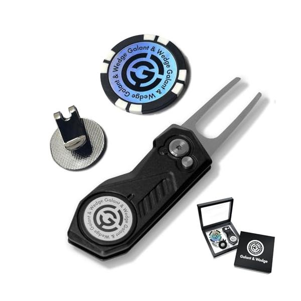 *ホログラムが鮮やかなABS製マーカーは錆びずに輝きを保ち、グリーン上で際立つため快適にプレーを楽しめます。*折りたたみ式アルミ製フォークはポケットに安全に収まり、開閉時の心地よい金属音がプレーの気分を高めます。*マグネット式ハットクリップ...