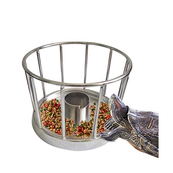 新しいと高品質 カメ エサボウルは日本製の食品グレード304ステンレス鋼で作られています、無毒、無臭、腐食防止、心配なし。製品の表面は複数の防食プロセスで処理されており、多くのテストを行った後、長期間使用しても錆びることはありません; フィ...