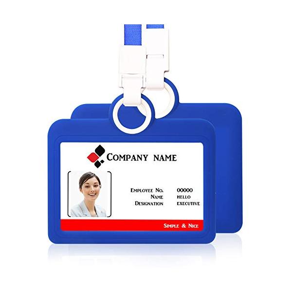 色：ブルーバッジホルダー IDカードホルダー 防水IDホルダー ストラップ付き IDバッジカードホルダー 環境にやさしい、無毒、耐久性と柔軟性 柔らかい、曲げることができる 軽量のランヤードを使用すると、不快に感じることなく持ち運びが簡単で...