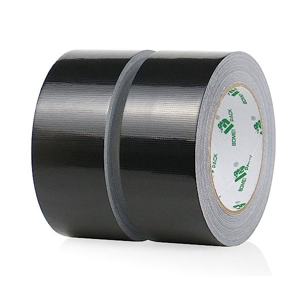 特徴 ：粘着テープは布地への粘着力が強く、黒色テープは固定力が強く、剥がしやすいです。 手で切れやすく、粘度が高く、糊残りがありません。 軽量物から重量物までの梱包やひび割れの補修に適しています。商品の固定、修理、保護、梱包に使用されます。...