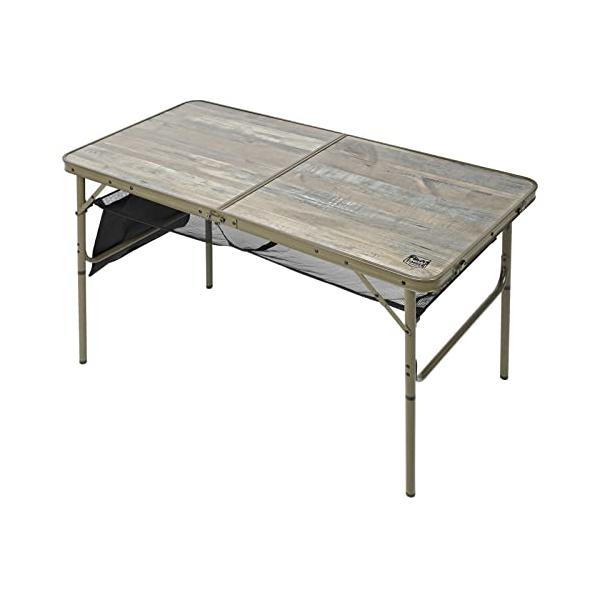 素材 ：材質:アルミニウム 他：天板/メラミン加工合板 サイズ：使用時：約120*60*高さ71/37cm、収納時：約60*60cm 本体重量 : 4.82kg 耐荷重：30kg 高さ2段階調整 ：2段階 71cm/37cm の高さ調節が可...