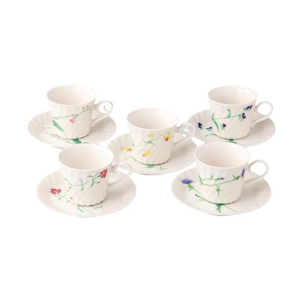 商品内容：碗*5／径8*(高さ)7cm 200ml、皿*5／φ14.5*(高さ)2cm箱サイズ：31*25.3*8.8cm　箱種：化粧箱重さ：1740g生産地：日本 美濃焼 ホーム＆キッチン:食器・グラス・カトラリー:カップ・マグ・ソーサー...