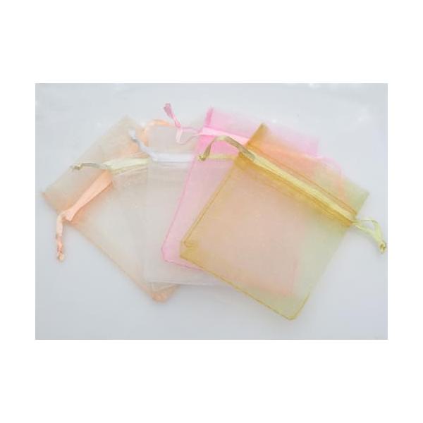 * ーガンジーの素材 ：透明オーガンジーの素材、小さなものを簡単に見つけることができ、整理が便利になる。* 包装内容 ：100 個 各色 20 個で合計 100 個 。色:5 種類の混合。サイズ：7cm*9cm。* 使い方は簡単  : 長め...