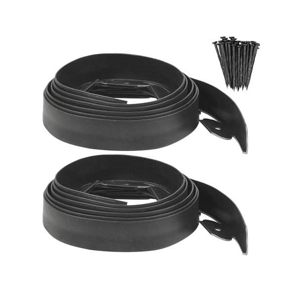 適用範囲: ノーディグランドスケープエッジングは、花壇のエッジングボーダーに適しているだけでなく、区切り、芝生、木の円、歩道、石のベッド、他の中庭エリアや屋外シーンにも適しています。耐久性のあるデザイン: ランドスケープエッジングキットは非...