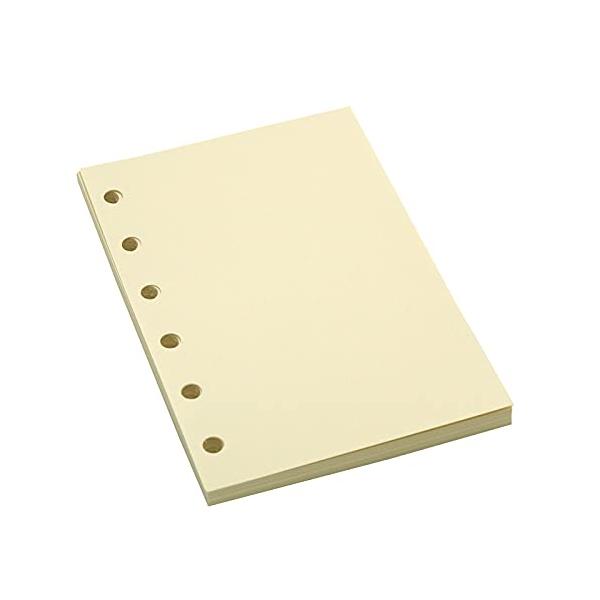 ミニサイズ、6穴で、穴間隔19mmのシステム手帳対応の無地リフィルですサイズ 約 ：縦123mm ｘ 横83mm　数量：45枚TSUKURIRO のシステム手帳に同梱されているのと同じ無地のリフィルです。お使いの手帳によっては、リフィルがは...