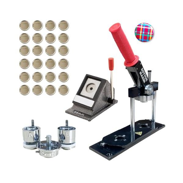 手動バッジマシンスタンダード本体 丸型 25mm アタッチメント 丸型 25mm スタンドカッター 丸型 25mm Z ピン*100 個 ※Z ピンには表面パーツ、裏面パーツ(Z ピン側)、透明フィルムがセットになっています。おもちゃ:まま...