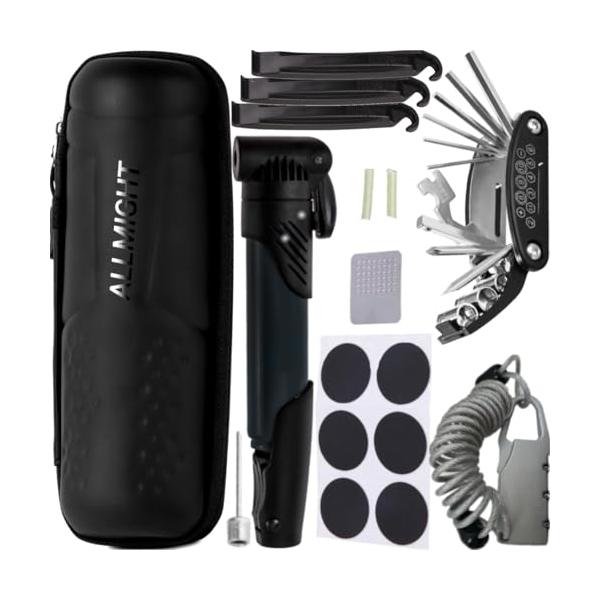 *  オールインワン*沢山収納出来て*取り出しやすい  これ一つで走行中の急なトラブルや軽い整備に対応できる、オールインワンの入門パンク修理キット 他には無い分かりやすいパンク修理キットのマニュアルが付属していて初心者でも緊急時に迷うことな...