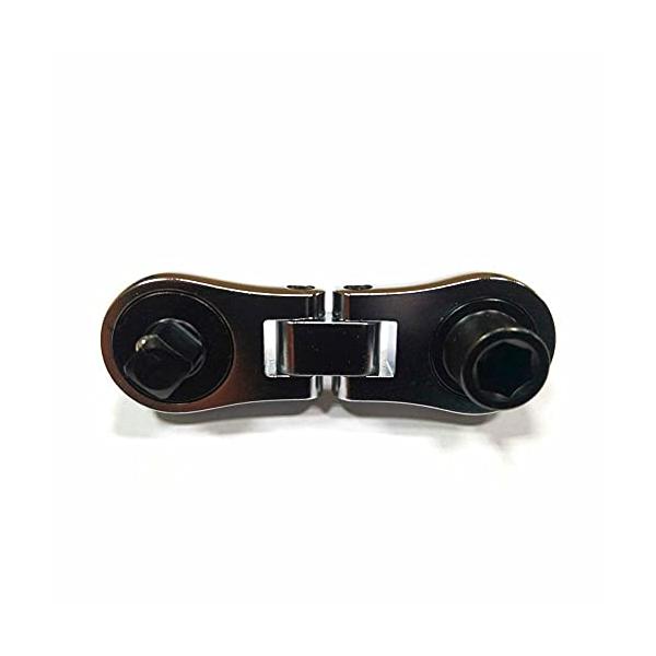 WITオリジナル首振り超ショートビットラチェット片方には1/4drのビットが、片方には1/4drSQになっている珍しい面白工具です超ショートタイプなのでトルクはあまり掛けれませんが狭い所で指先の代わりに使えて面白いです両方にドライブ角が付い...