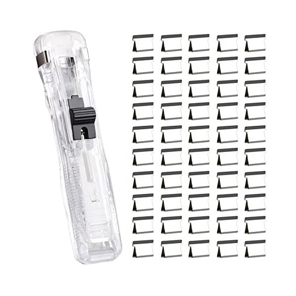 色：透明?紙に損傷を与えない：従来のホッチキスと違い、このプッシャーは紙に穴を開けず、紙の完全性を損なわない。?しっかり固定：書類が多いとペーパークリップを使用するとバラバラになり、持ち上げると落ちてしまったり、順番がずれてしまったりするこ...