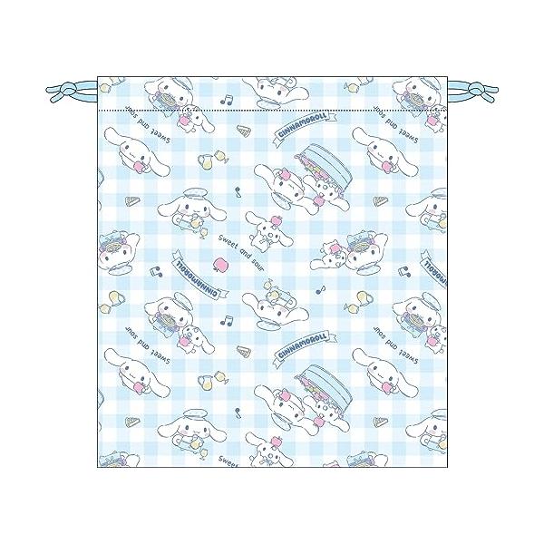 お子様に大人気シナモロールの巾着袋Mです。 お子様の入園入学お祝いや進級準備にピッタリです。 サイズ：約 H290*W260mm 素材：ポリエステル 生産国：中国文房具・オフィス用品/学習用品/学校用袋・バッグ