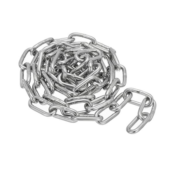 材質：304ステンレス鋼、チェーンリンクの長さ:1 M、チェーンの厚さ:6 mm、外径サイズ:44x23 mm(L*W)、パッキングリスト:1 x 吊り下げチェーン利点: 1. 当社のチェーンは高級304ステンレス鋼で作られており、表面が滑...