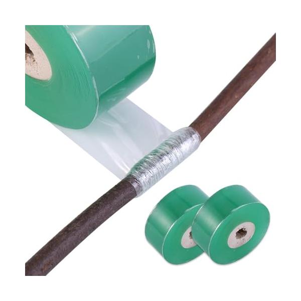 * 素材＆環境性 高品質PVCフィルム：薄さ・強度・透明性を両立 PVC:柔軟性  無害設計：植物や環境に優しく、剥がしても糊残りなし* 自己粘着＆操作性 結ばずに固定：伸縮性で枝に密着 * 手間削減＆作業効率UP 防水・耐低温：雨天や寒冷...