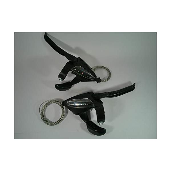 対応ブレーキ　 ブレーキレバーのセレクターで　V、ディスクブレーキとキャリパー、カンチ、ローラーブレーキを使い分けることが出来ます。シフター　フロント3段　リア7段　マウンテン系ブレーキレバー　4フィンガータイプシマノ　マウンテン系 フロン...