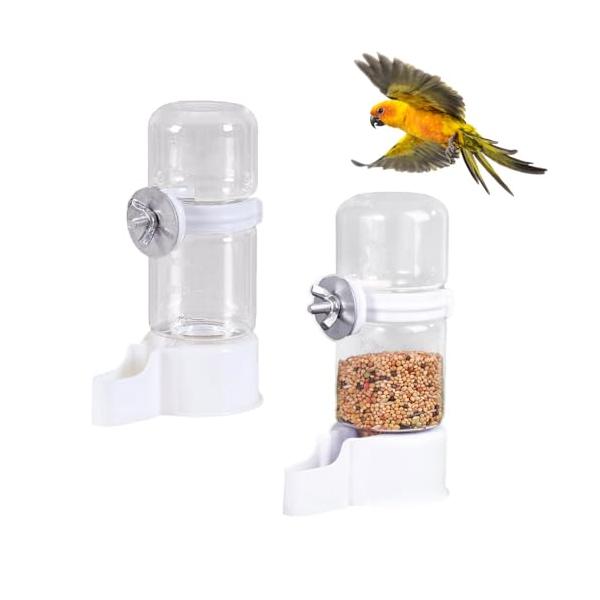 サイズ 約13.4cm*5.5cm。　 容量 140ml。 セット内容 ホワイト*2個。 透明設計 透明なので餌や水の量が一目でわかり、餌の状態もすぐに確認でき、衛生面でも安心です。毎日のお手入れも簡単です。 手軽さと安全性 安全で耐久性の...