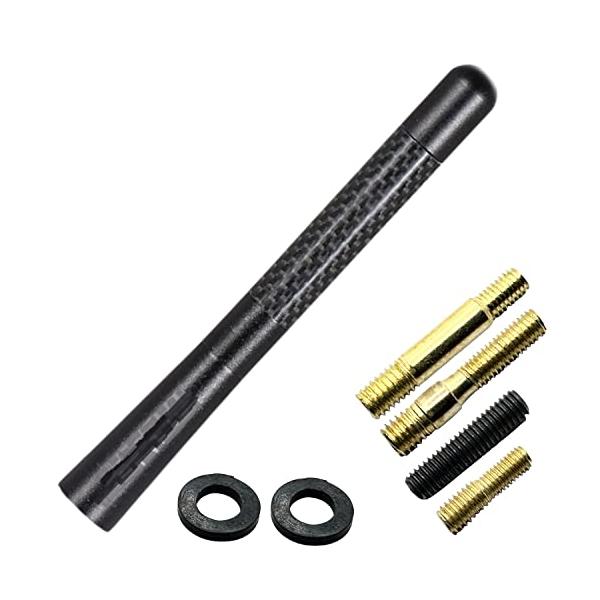 カーボンファイバー製ショートアンテナ汎用車にオススメ  ヘリカルショートアンテナとなります。印象がガラッと変わるドレスアップアイテムとしてお使いいただけます。カーボンファイバーの光沢感でオシャレなショートアンテナ アイテムとなります。全長は...