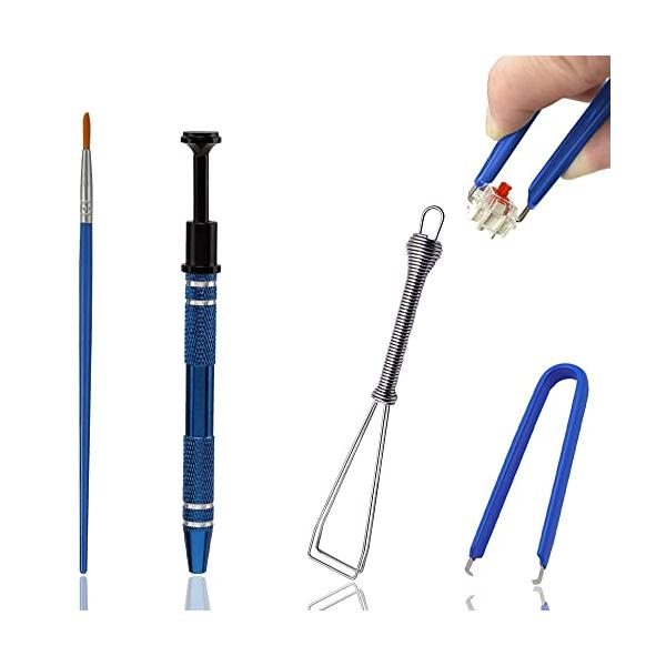 セット内容：4点セット キープーラー1個、U字型シャフトプーラー1個、潤滑ペン1本 、4本爪ホルダー1個 初めてキーボードを作る人も、メカニカルキーボードのファンも、これらを使ってキーボードをカスタマイズしてみてはいかがでしょうか。金属製の...