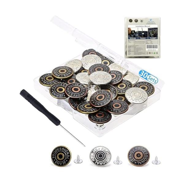 サイズ :ジーンズボタンキャップサイズ: 17 x 17 x10 mm / 0.67 x 0.67 x 0.39インチ、リベットサイズ: 8 x 8 x 8 mm / 0.31 x 0.31 x 0.31インチ デザイン :ジーンズ用ボタン...