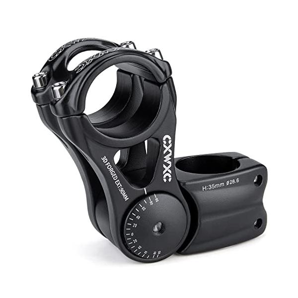 -70度から*70度まで調整可能で、さまざまなライダーに最適なバイクのフィット感を実現。剛性が高く軽量のアルミ構造。4ボルトのデュアルバンドクランプが、ハンドルバーをしっかりと固定。クランプ径： 31.8mm長さ： 90mm、110mm、1...