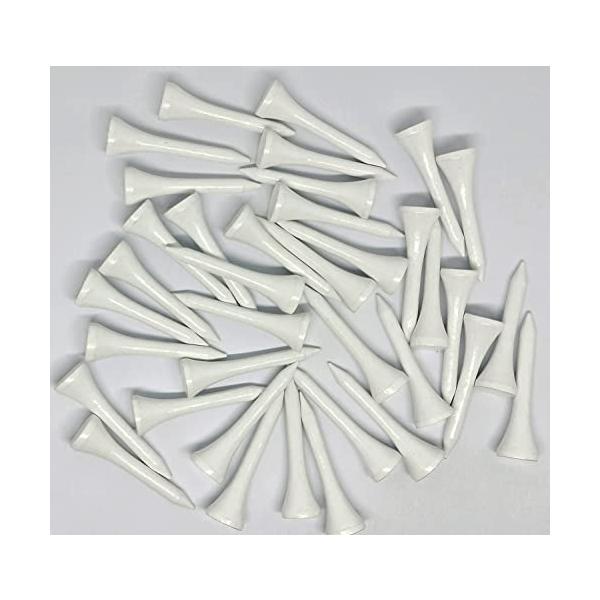 材料:100%天然硬樺木。通常の木製ゴルフ釘よりも硬く、耐久性が高く、ゴルフ釘頭が丸く、釘棒がまっすぐです 。フェアウェイウッド、ハイブリッドクラブ、またはアイアンでティーオフするときは、特に芝生の真上でボール をティーする場合は、最小のテ...