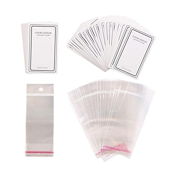 1. 大容量 台紙と包装用のＯＰＰ袋50枚セットです。2.サイズ：台紙：長さ約50mm、幅83mm3.このイヤリングとネックレスのディスプレイカードは紙製で、環境に優しく、表面は平らで、持ち運びやディスプレイが簡単です。4.大人気の手芸用品...