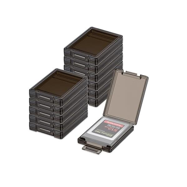 12枚セット メモリーカードケース  XQD &amp; CFexpress Type-Bカードを1枚づつ収納できるクリアケースです。※ご注意：メモリーカードは付属していません。 高品質のPPプラスチック素材 高品質のPPプラスチック素材で...