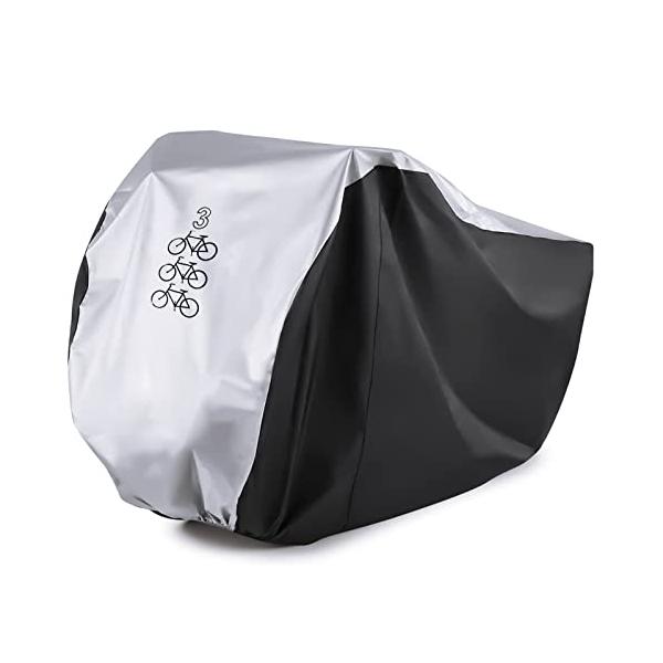 自転車3台分の大きめサイズ 自転車カバーの寸法は、長さ78.7インチ x 幅41.3インチ x 高さ43.3インチ (長さ200cm x 幅105cm x 高さ110cm)。 ほとんどのマウンテンバイク、電動バイク、シティバイク、ロードバイ...