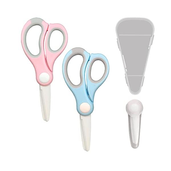 セラミック製の剪定ハサミ：金属製のハサミで切ると変色してしまうコニファーなどの剪定に適したセラミック製の剪定ハサミとなっております。明るく穏やかなブルーカラーとピンクカラーの2色のハサミのセットです。錆びに強く切れ味が長持ちする：セラミック...