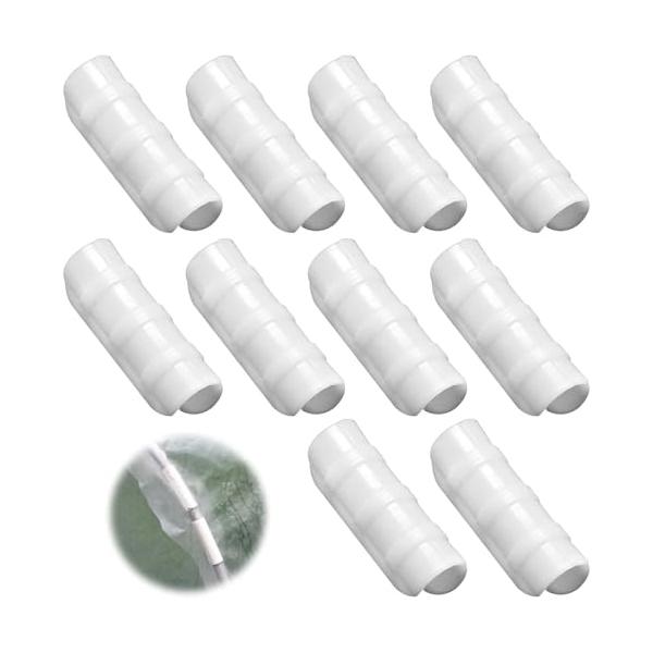 パッケージ内容 温室用クランプ10個が付属しています。これは日常使用や温室の交換に必要な量です。 適切なサイズ このクランプは24〜26mmの温室フレームチューブに適合します。また、他の種類のプラスチック製ステーまたは金属製の丸棒にも適して...