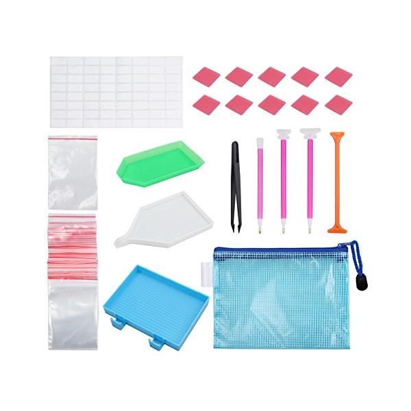 さまざまなツールの組み合わせは、5Dダイヤモンドアートの初心者やアマチュアに適しています。作品を完成させるのに必要な材料は、すべてパッケージに含まれています。また、ツールの形状とサイズは、様々な用途に合わせて設計されています。マルチポイント...