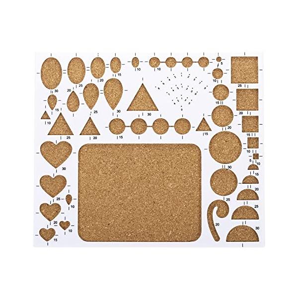 カラー: ホワイト; アラビア数字の測定単位: mm/ミリメートル; 寸法: 210 x 180 x 8 mm(L*W*T)利点: コルクベースのプラスチックシートでできており、紙のコイル/スクロールを均一で一貫した状態に保ち、耐久性があり...