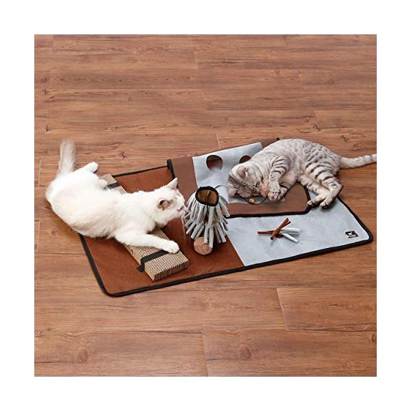 *つめみがき付**ほりほりトンネル**ひらひらタワー**つんつんリボン**全面シャカシャカフィルム入*ペット用品:猫:おもちゃ:インタラクティブおもちゃ