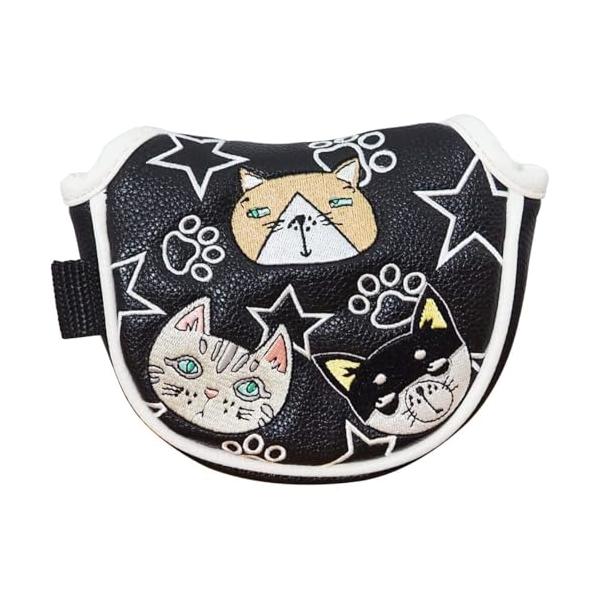 素材：合成皮革タイプ：マレットタイプ、マグネット開閉式スポーツ＆アウトドア:ゴルフ:アクセサリ:ヘッドカバー:パター