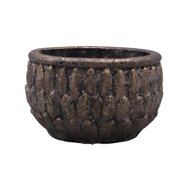 サイズ : φ165*H105mm・内径 : φ135mmカラー : ブラックゴールド材質 : セメント仕様 : 底穴ありDIY・工具・ガーデン/ガーデン/鉢・プランター用品/鉢