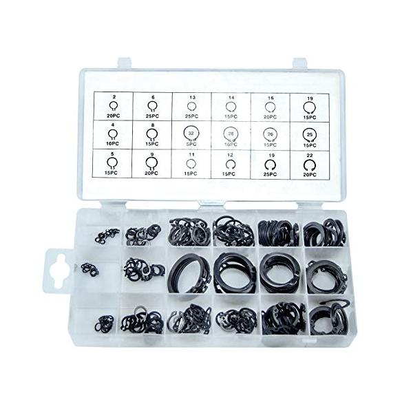 セット 汎用セットは、計300個で、18種類です。様々なサイズ、様々な目的に使用できます。 サイズ 300個、18種類：2mm、4mm、5mm、6mm、8mm、9mm、11mm、12mm、13mm、14mm、16mm、19mm、22mm、2...