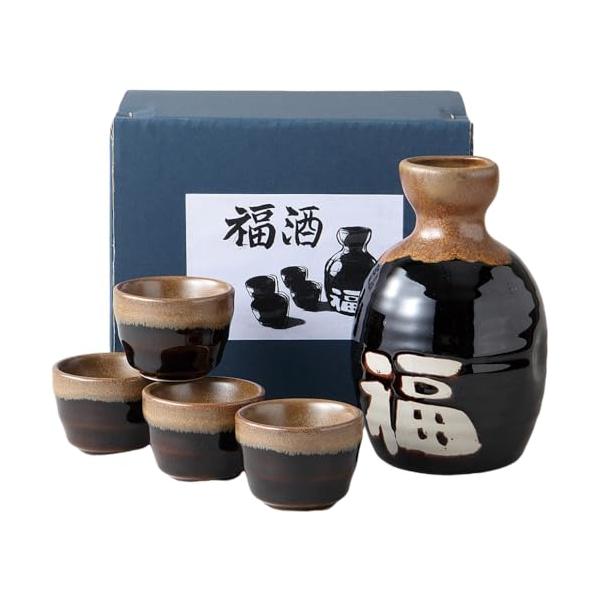 *商品内容*徳利*1、盃*4*商品サイズ*徳利：径9*高13.8cm、盃：径5.5*高3.7cm*材質*陶器*箱サイズ*17*15*H10cm*箱種*ボール箱*重量*640gホーム＆キッチン:食器・グラス・カトラリー:和酒器:酒器セット