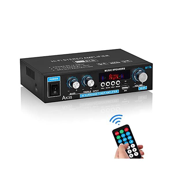 複数のオーディオ入力：Bluetooth 5.0 /ステレオRCA / 3.5mm AUX入力に加えて、iPad、スマートホン、MP3プレーヤー、CDプレーヤー、データ再生、コンピューター、デコーダーなどと互換性があります。USB フラッシ...