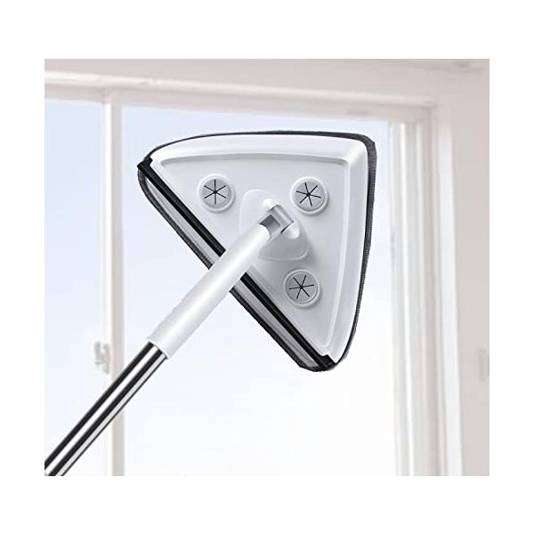 サイズ：160cm2WAY 1つで2つの機能 モップで窓掃除、ワイパーで水切り床掃除、壁掃除にも使える 水汚れ、土汚れなどのお掃除にも使えるモップ2個付きモップ幅：約26cm　最小サイズ：約90cm　最大サイズ：約240cm角が掃除できる窓...