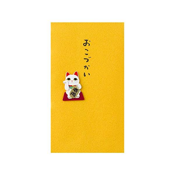 立体感のあるペーパークラフトのモチーフをあしらったぽち袋です。「金運」を呼び込む招き猫柄で「おこづかい」を表現しています。普段の生活でも使えて、あると便利な「気がきく」アイテムです。 サイズ H115*W65mm 内容 3枚入文房具・オフィ...