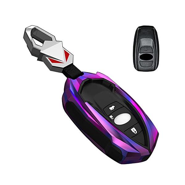 セット内容：スバル専用キーケース*1 (2)キーホルダー*1。本商品はキーカバーのみの販売となります、純正キーは付属しておりません。 適用車種：この スバル キーケース はレヴォーグ , LEVORG , レガシィ , B4 , IMPRE...