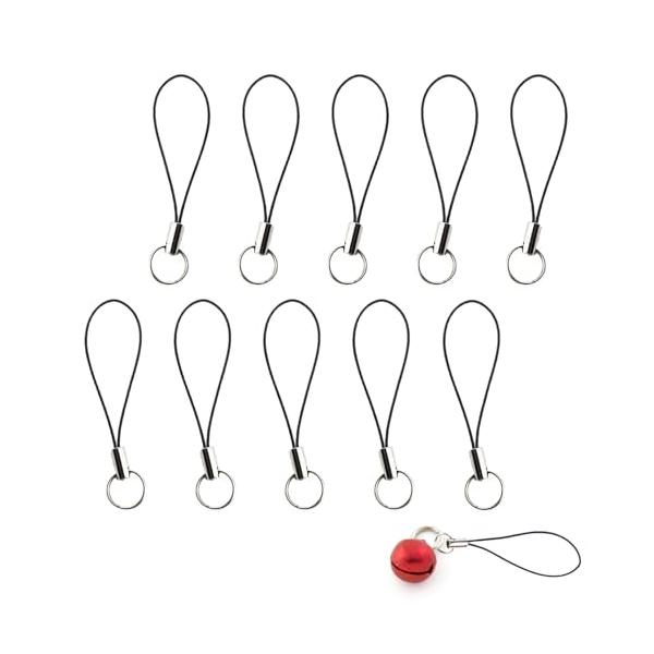 *セット内容：10個セット。 *サイズ：紐部分：約50mm、金具部分：約13mm、リング径：8mm。 *高品質な材料：挂?には高品質な魚糸が使用されており、弾力性が高く、強力な引張り力を持っています。金属管とダブルリングには、高品質のニッケ...