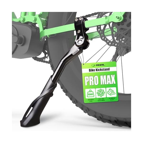 幅広い互換性 RBRL自転車 スタンド、直径24*29インチの自転車タイヤに適しており、バイクマウントは円形フレームではなく、長方形または楕円形のチューブに適合します。ご購入前にサイズをご確認ください。 安定性と耐久性 自転車 キックスタン...